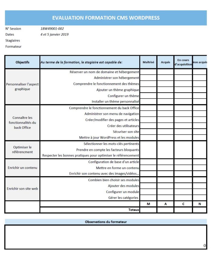 Attestation de formation est-elle suffisante pour évaluer une formation